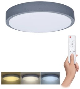 Solight LED osvětlení s dálkovým ovladačem Grey , 48W, 3360lm, 38cm, změna chromatičnosti, stmívatelné