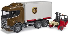 Bruder Logistický vůz Scania UPS s vysokozdvižným vozíkem