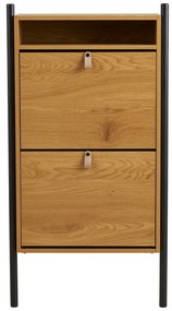 Výklopný botník v dekoru dubu v přírodní barvě 62x118x26 cm Barco – House Nordic