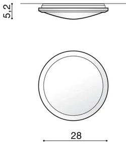 LED stropní svítidlo Junona 28 3000K chrom