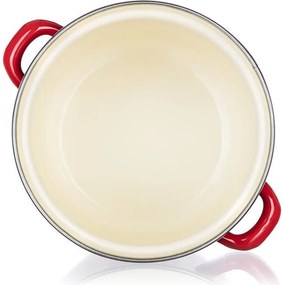 Smaltovaný hrnec s poklicí Red MILTON 2 l