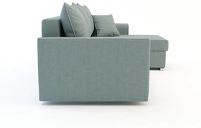ANTEX APIS rozkládací sedačka s dvěmi úložnými prostory šedo - modrá 230 x 85 x 143 cm