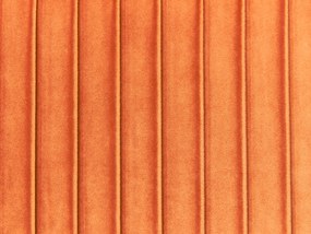 Sametová lavice do ložnice oranžová PATERSON Beliani