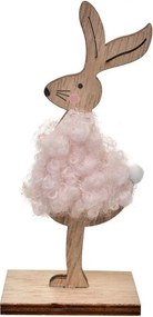 Dřevěná dekorace králíček Lapin Boisé - 5*4*12 cm