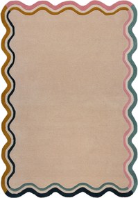 Flair Rugs, Kusový koberec Wool Scallop Leo Border Multi, 160x230, vícebarevná, ložnice