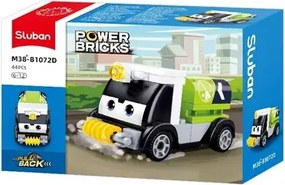 Sluban Power Bricks M38-B1072D Natahovací autíčko s očima Zelená ciste