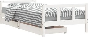 vidaXL Dětská postel se zásuvkami 90x200 cm masivní borové dřevo [834409] Barva: Přírodní