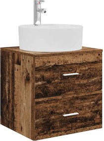 Sada koupelnových skříněk 3 ks Staré dřevo 62,5 x 44,5 x 50 cm 3405873