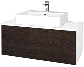 Dřevojas Koupelnová skříňka MODULE SZZ2 100 Varianta: N01 Bílá lesk / D08 Wenge