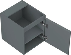Mexen Rivel, koupelnová skříňka 40 cm, 1 dvířka, s drážkami, grafitová matná, 91A21-04047-1-BF66