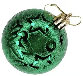 Sada vánočních ozdob na stromek, koule, 7cm, 8ks, různé barvy na výběr Barva: Zelená
