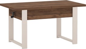 Rozkládací polohovací konferenční stolek HOGO 3v1 | 120-157x62,5-74,5x67 cm | síla horní desky 32 mm | ořech/nohy kašmír