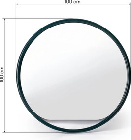 Nástěnné zrcadlo Zelia 100 cm tmavě zelené