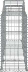 Klenuté gabionové koše 9 ks 300x50x100/120cm pozinkované železo 3146708