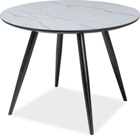 Casarredo - Komfort nábytek Kulatý jídelní stůl IDEAL, mramor/černý kov