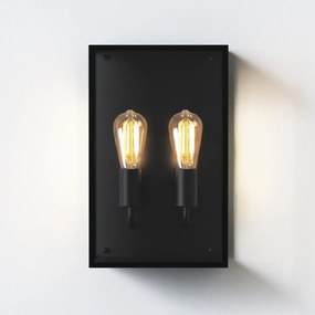 AST 1183027 Venkovní nástěnné svítidlo Messina Twin 2x12W E27 černá - ASTRO Lighting