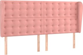 Box spring postel s matrací a LED růžová 200x200 cm samet 3136388