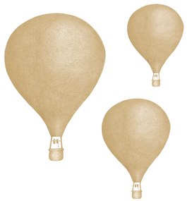 Stickstay Samolepka na zeď Létající balóny hořčicová 3 ks, 14-25 cm