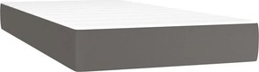 Box spring postel s matrací šedá 100x200 cm umělá kůže 3142831