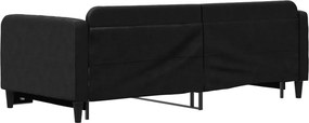 Válenda s přistýlkou černá 90 x 190 cm textil 3196828