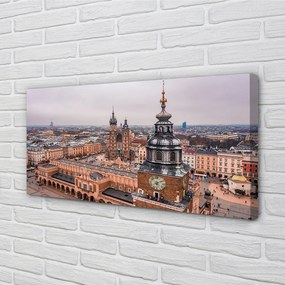 Obrazy na plátně Krakov Panorama zimních kostelů 120x60 cm