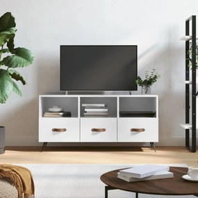 vidaXL TV skříňka bílá s vysokým leskem 102x36x50 cm kompozitní dřevo