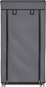 Botník s potahem šedý 58 x 28 x 106 cm textil 282430