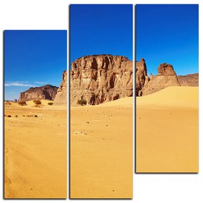 Obraz na plátně - Silnice v poušti - čtverec 3129D (105x105 cm)