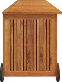 Zahradní úložný box s kolečky 150 x 50 x 58 cm masivní akácie 319713