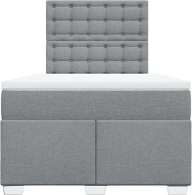Box spring postel s matrací světle šedá 120x190 cm textil 3292741