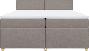 Box spring postel s matrací taupe 200x200 cm textil 3286784