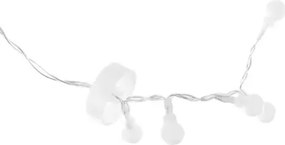 Vánoční osvětlení ISO19770  světelný závěs s koulemi 108 LED na USB,studený bílý