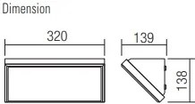 Redo Mako exteriérové nástěnné LED svítidlo Velikost: S -  26,5cm