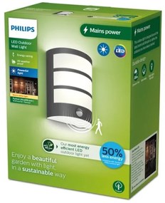 Philips - LED Venkovní nástěnné svítidlo se senzorem PYTHON LED/3,8W/230V IP44