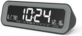 Černý digitální budík LAVVU SMART do sítě s rádiem LAD4010