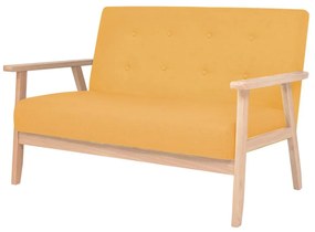 Dvoumístná sedačka, textil, žlutá 244658