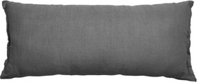 Polštář Linka lněný 40 x 90 cm tmavě šedý