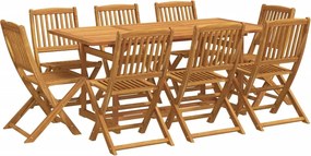 9dílný zahradní jídelní set 180x90x75 cm masivní akáciové dřevo 3321531