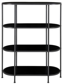 House Nordic Kovový konzolový stolek VITA oválný černý