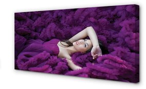 Obrazy na plátně Žena purple 100x50cm