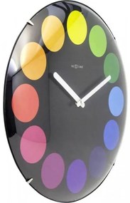 Designové nástěnné hodiny 3167 Nextime Dots Dome 35cm