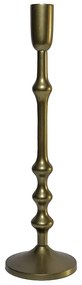 Kovový svícen SEMUT na konickou svíci - antik bronze - 11 x 40 cm
