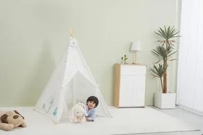 VIGA PolarB Stan Teepee bílý / Okno / 121,5 x 150 x 121,5 cm / dřevo,