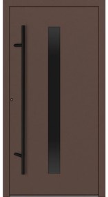 Hliníkové vchodové dveře FM Turen Premium P90 M21 BLACKLINE cihlově červená RAL3009 Orientace dveří: Levé, otevírání dovnitř, Standardní rozměr dveří včetně rámu: 100 cm x 200 cm - vnější rozměr rámu