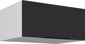 ARIA bc | horní skříňka 80 NAGU-36 1F výklopná | 80 cm | HLUBOKÁ | ANTI FINGERPRINT povrch | bílá/černá
