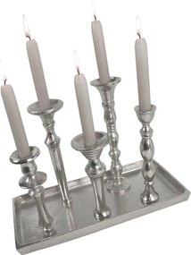 Svícen na 5 svíček na podnose - 35*16*25cm