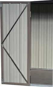 Plechový zahradní domek na nářadí, hnědá / antracitová, 2x1,3x2,1 m, RADOL
