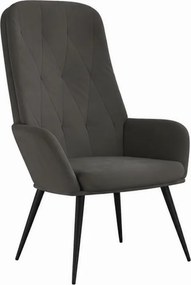 relaxační křeslo, odpočinkové, dřevo/kov/samet, 96x69x78 cm, nohy černé/tmavě šedá, Dekorino KR20260064