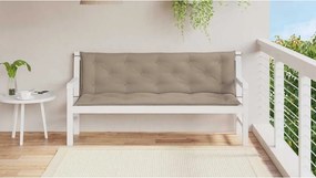 Poduška na zahradní lavici taupe 150x(50+50)x7 cm látka oxford 315024