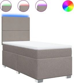 Box spring postel s matrací taupe 90x200 cm textil 3292668
